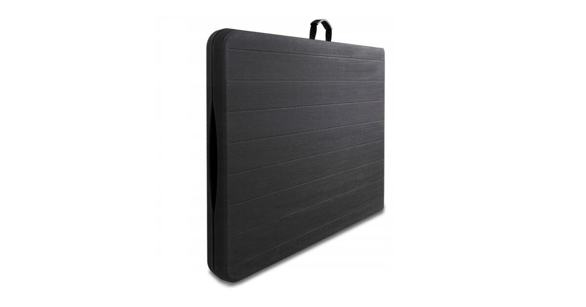 Masă de catering pliabilă, masă turistică 70 x 180 cm, model lemn, maro ...