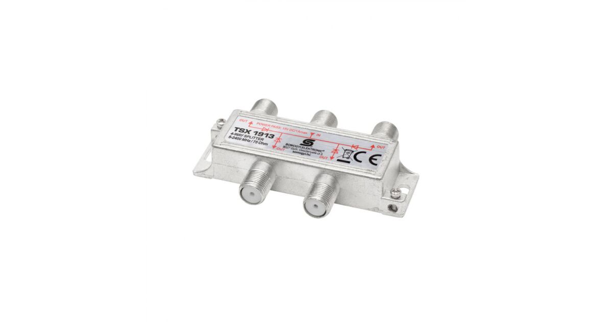 Distribuitor Home TSX 1913 F, calitate profesională HQ, 75 Ohm, IP44 ...