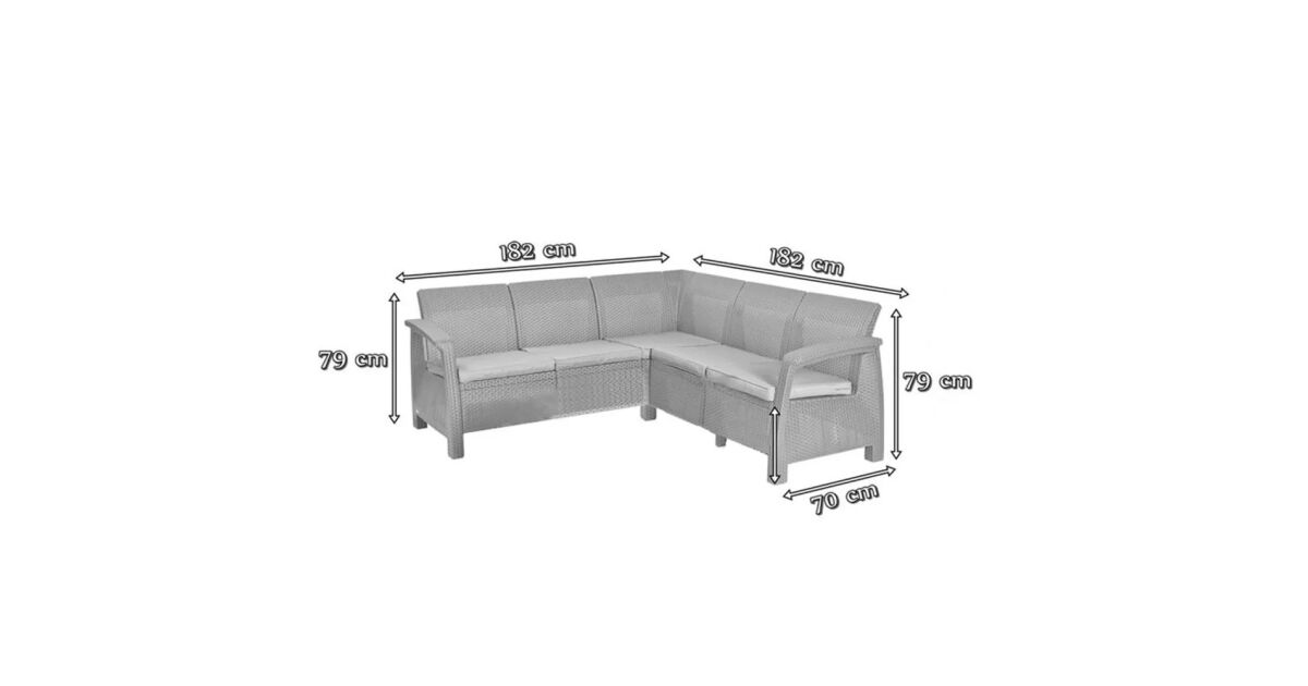 Corfu Relax Duo Cube Gartenmöbelset | Pepita.com
