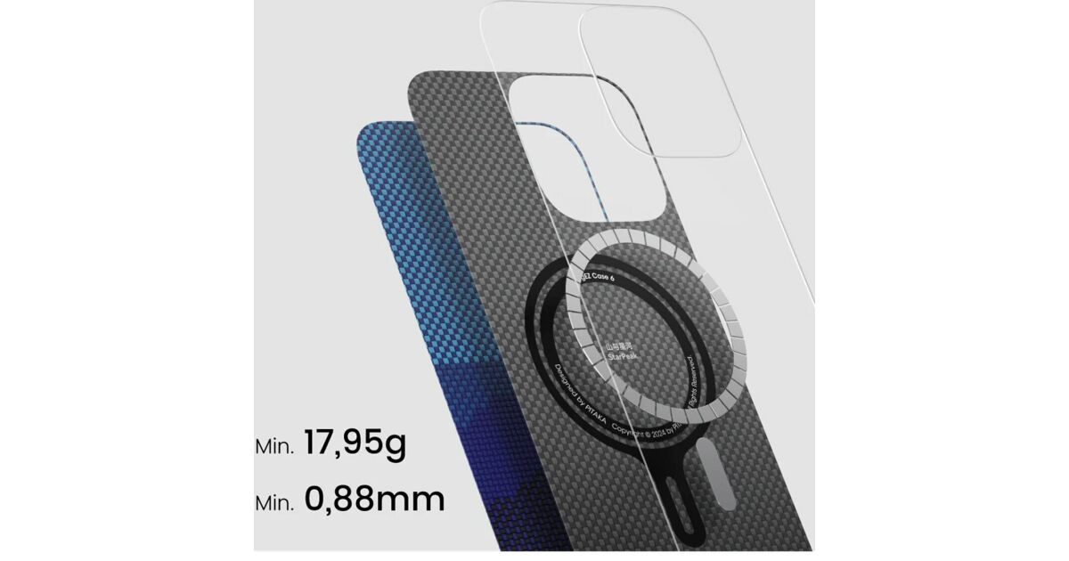 Schutzhülle Pitaka Tactile Woven Aramida Magsafe für iPhone 16 StarPeak ...