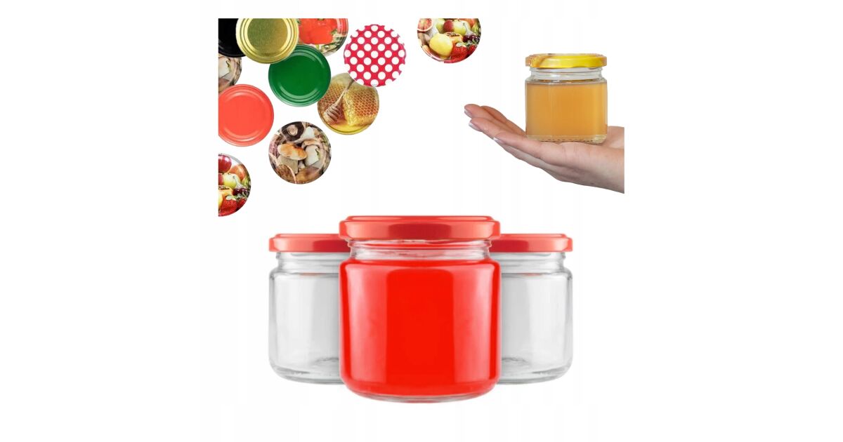 48x Üveg 200ML + FEDÉL FI66 DZSEM BETÉTEK EGYAPARTOS DESSZERTEK MÉZ ...