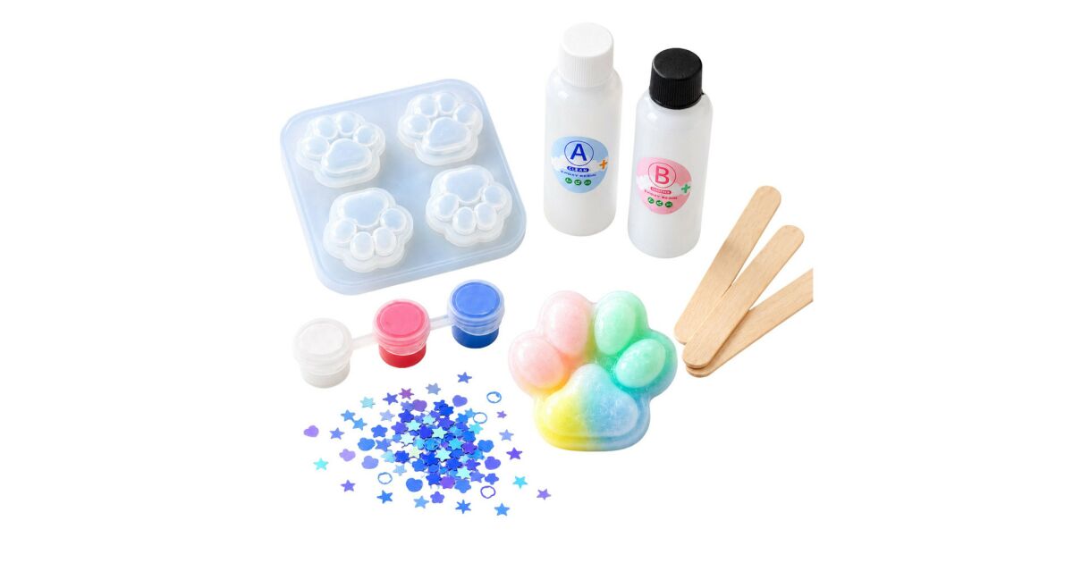 Set creativ pentru confecționarea de Squishies labă de pisică, 44 buc ...