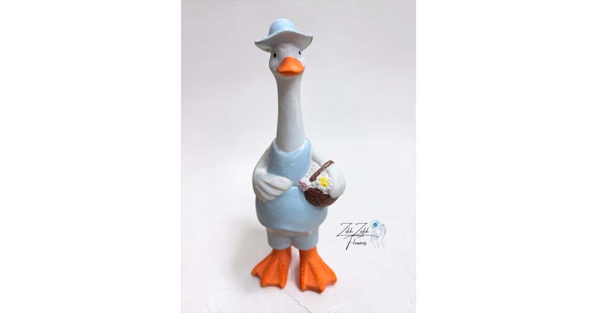 Kalapos liba figura kosárral | Pepita.hu