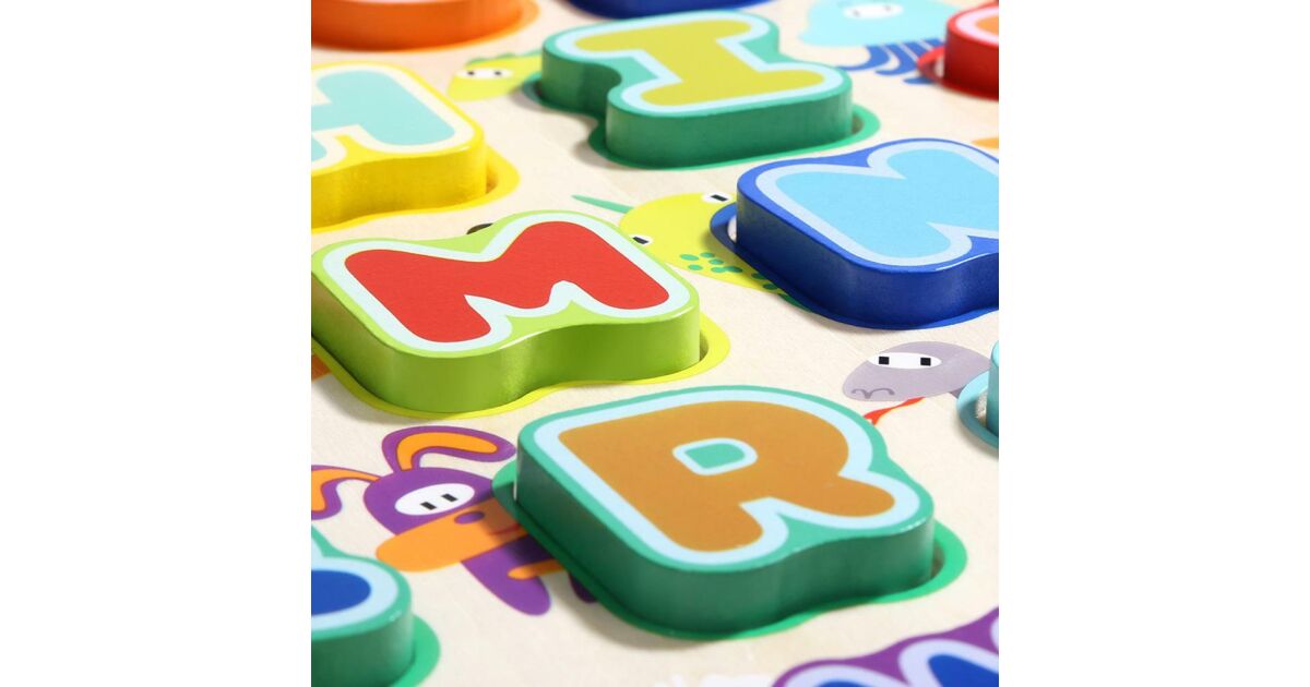 Holzpuzzle - Buchstaben und kleine Tiere | Pepita.com