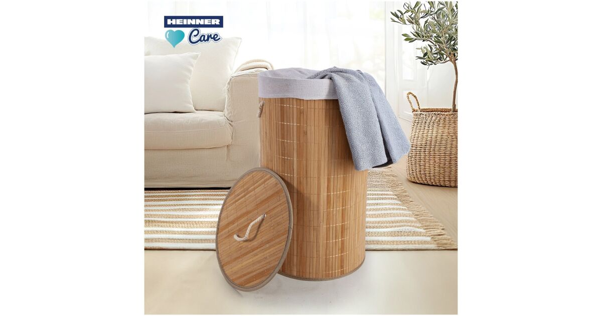 Heinner Care Bambus sarokkosár, 60 x 35 x 35 cm, 55 L | Pepita.hu