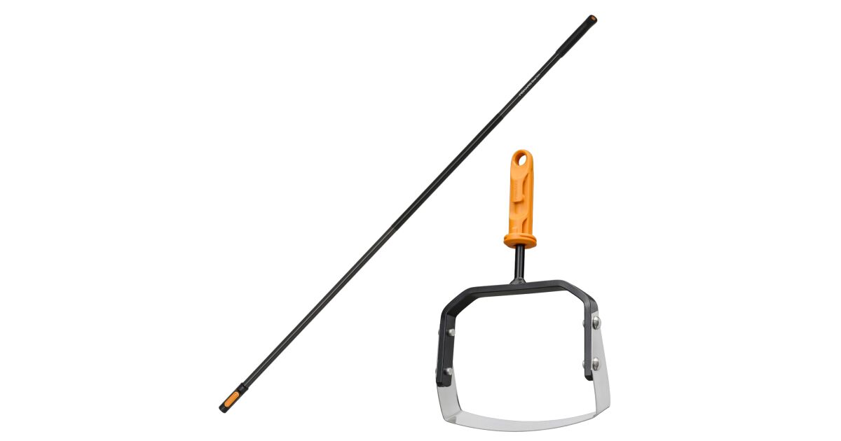 FISKARS ONECLICK Push-pull gyomozófej 15cm + fogantyú 161cm | Pepita.hu