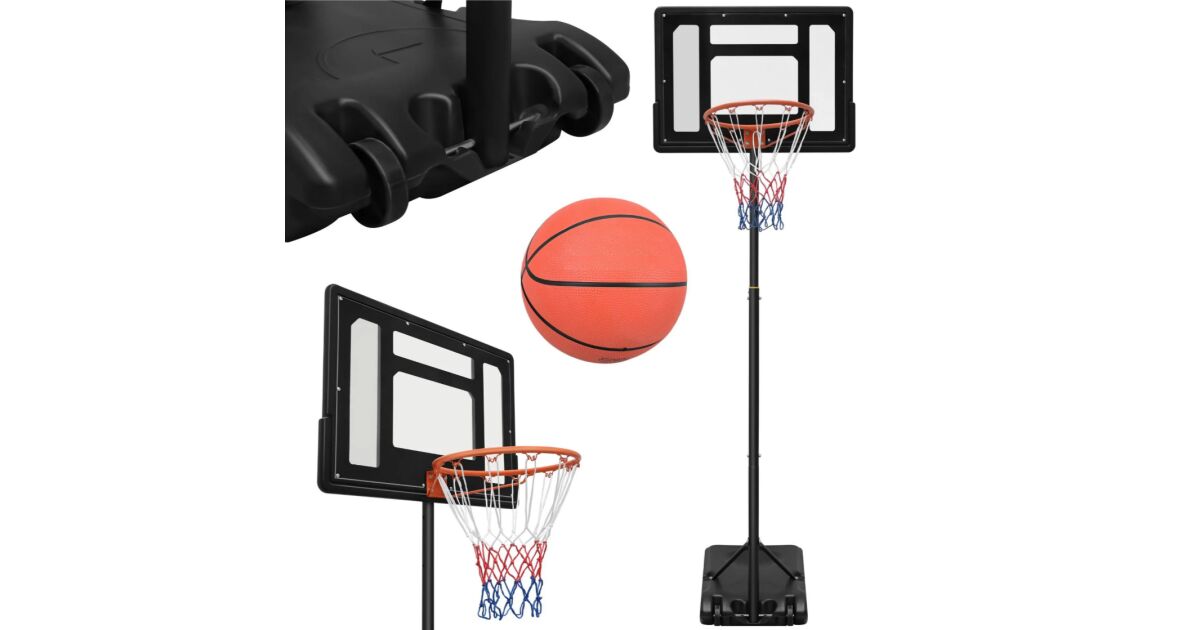 Cos baschet cu panou si suport, Zola, inaltime reglabila 150-259 cm ...