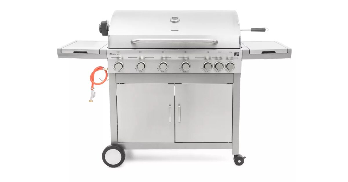 Grătar pe gaz G21 Mexico BBQ Premium line, 7 arzătoare + reductor de ...