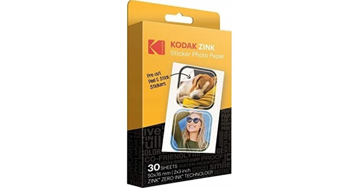 Kodak előre kivágott matrica Zink 2x3 hüvelykes 30 lap | Pepita.hu