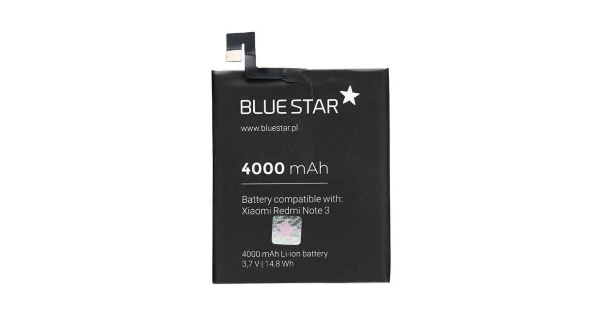 Xiaomi Redmi Note 3 (BM46) 4000 mAh Li-Ion Battery Blue Star | Pepita.com