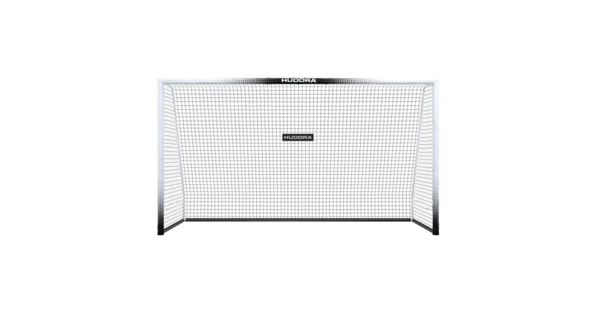 Hudora: Pro Tect Advanced Metall-Fußballtor, 360 cm – weiß-schwarz ...