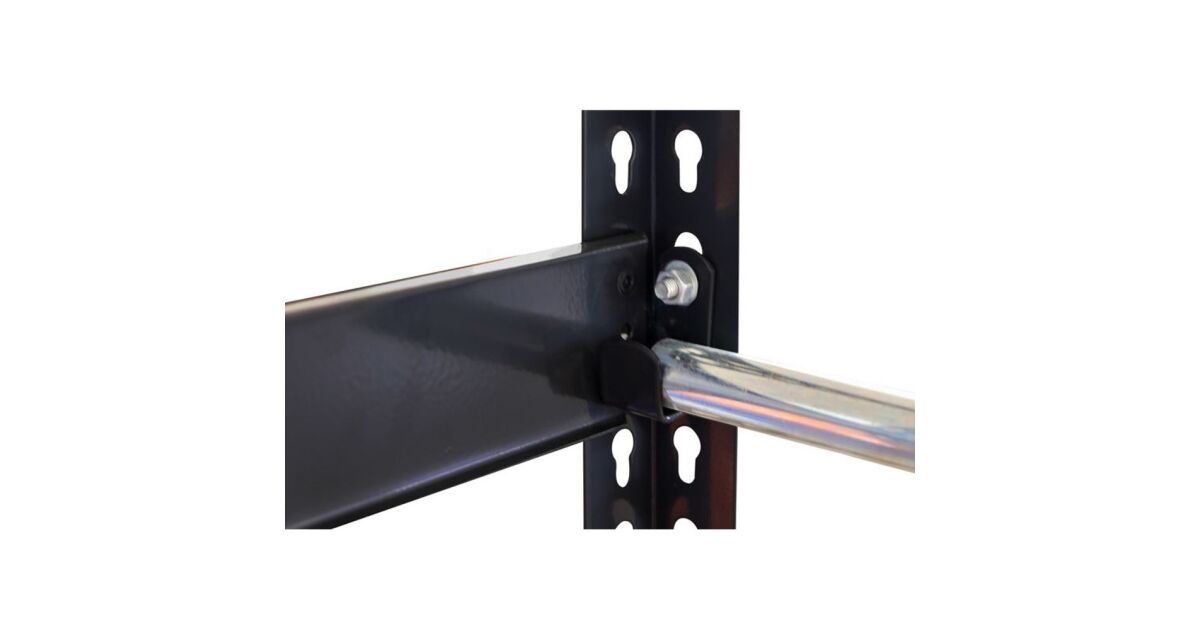 Munkapad, Strend Pro Racks PWB60, fekete, 183 x 90 x 183 cm, polccal ...
