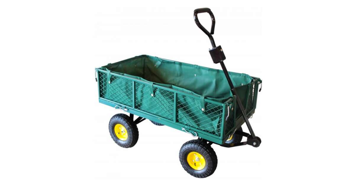 Cărucior de grădină multifuncțional GardenLine în verde | Pepita.com