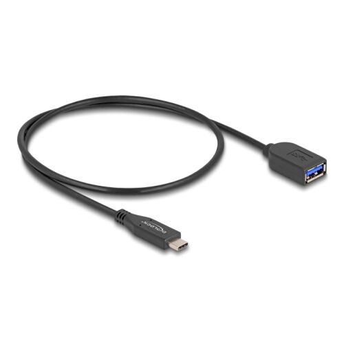 Delock USB 10 Gbps koax kábel USB Type-C apa A-típusú anya 50 cm hosszú ...