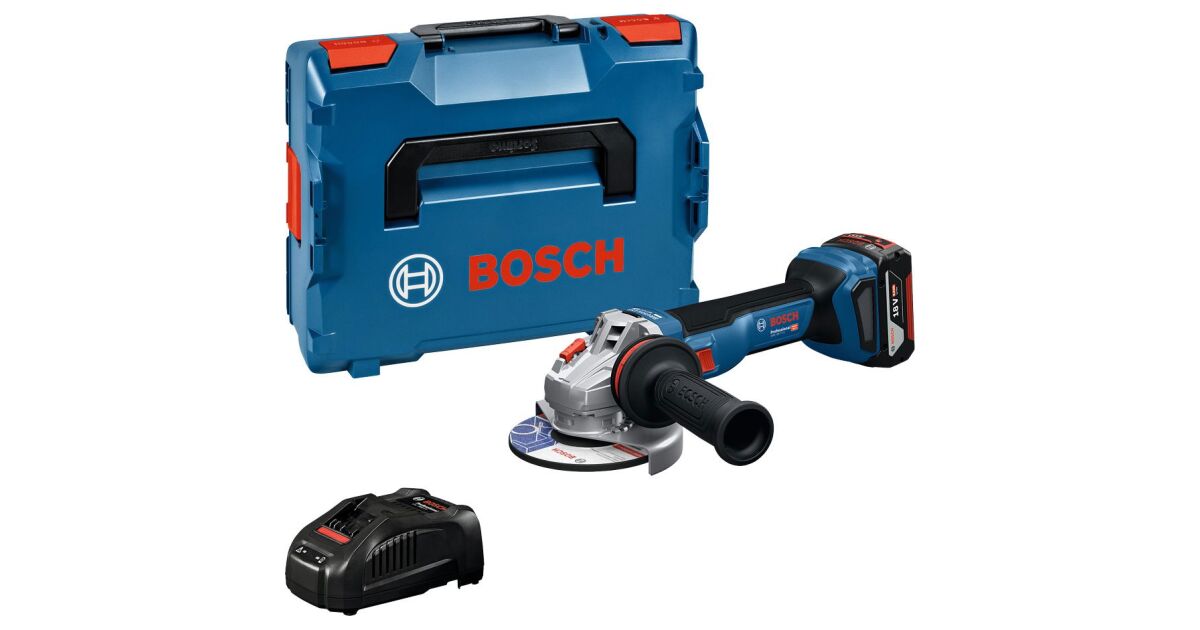 BOSCH GWS 18V-11 S Professional Akkus sarokcsiszoló + 1x5.0Ah akku + L ...