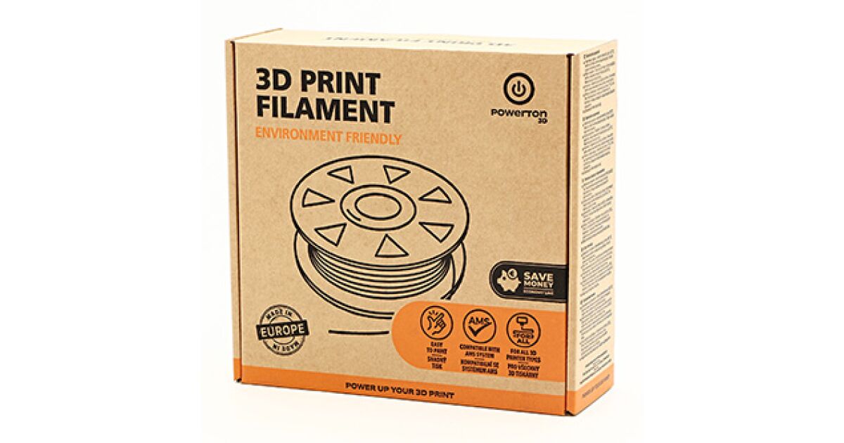 Powerton 3D ECONOMY LINE Filament PETG 1000g, Viharszürke | Pepita.hu