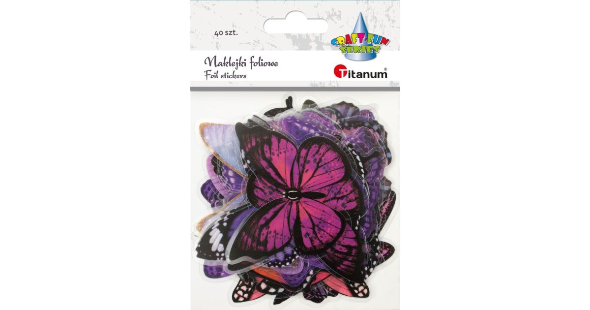 Craft-Fun sorozatú, Titanum fóliás pillangó matricák (25MD011) | Pepita.hu