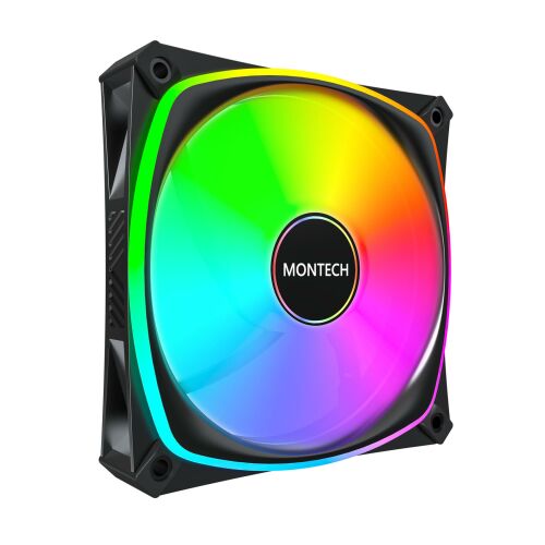 Montech RX120 Pro ARGB PWM Reverse Black 120mm Ventilátor | Pepita.hu
