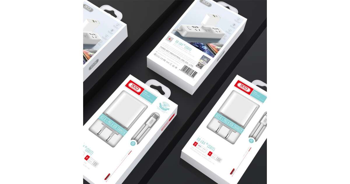 Xo L64 Fehér Usb Type C Töltőfej 18w Type C Type C Adatkábel 3a