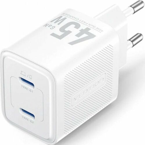 MOBILIS TÖLTŐ FALI 45W USB-C/2P FEHÉR FEFW0-EU VENTION | Pepita.hu