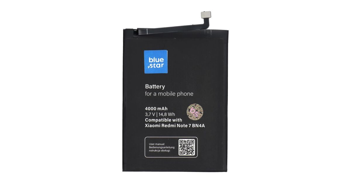 Xiaomi Redmi Note 7 (BN4A) készülékhez akkumulátor 4000 mAh Blue Star ...