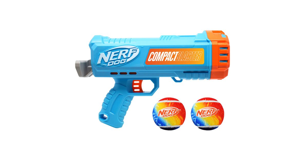 NERF DOG Ajándék szett – 30 cm kompakt blaster és 2 db sípolás nélküli ...