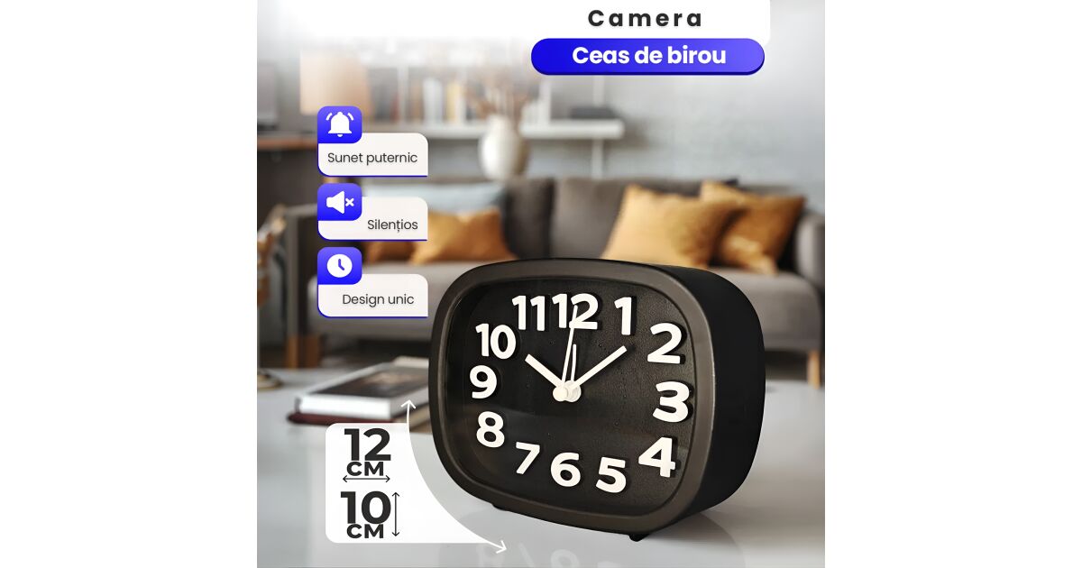 Spy WiFi Hidden Camera Alarm Clock with 128GB Card, 4K Live Streaming ...