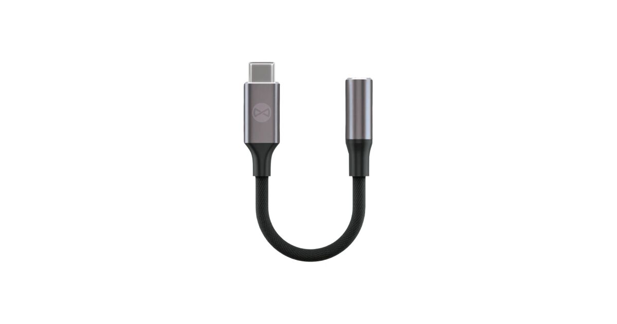 Forever audioadapter jack 3,5 mm–USB-C AJC-01, fekete | Pepita.hu