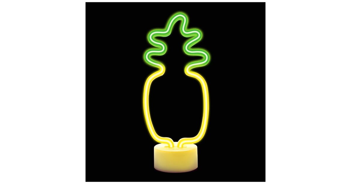 Forever Light PINEAPPLE talpon álló neon LED lámpa USB-C FSC-12 narancs ...