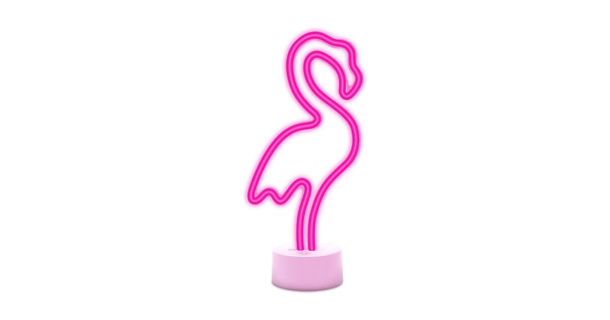 Forever Light állványos neon LED lámpa FLAMINGO USB-C FSC-11 rózsaszín ...