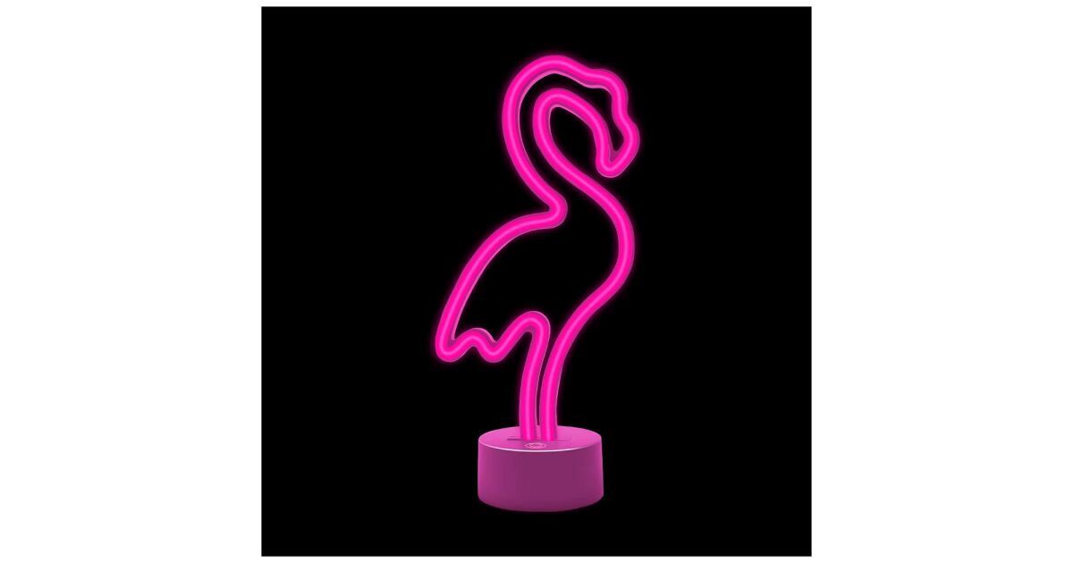 Forever Light állványos neon LED lámpa FLAMINGO USB-C FSC-11 rózsaszín ...