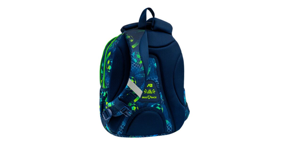 Football ergonomikus iskolatáska, hátizsák - 3 rekeszes - Astrabag ...