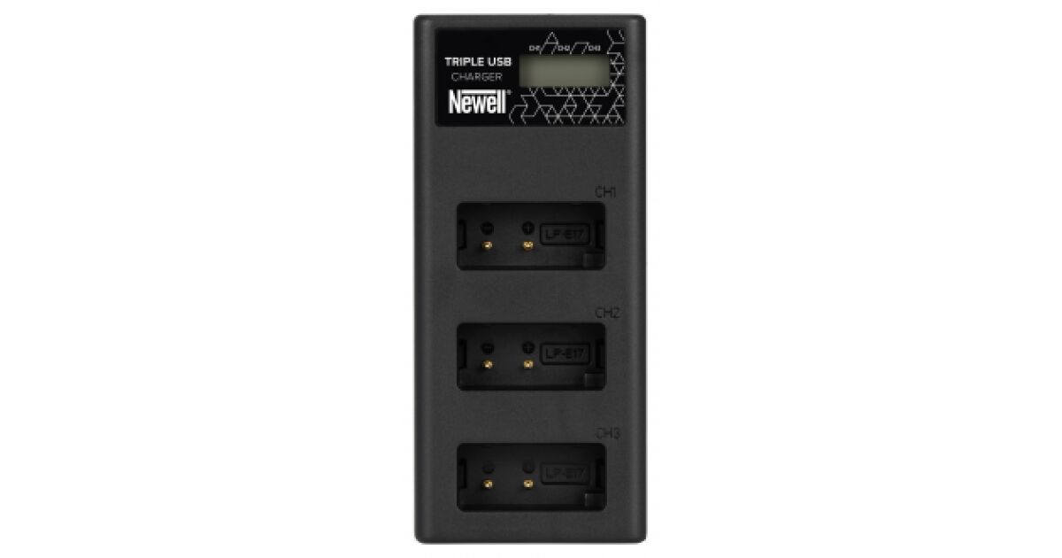Newell CD-USB-C háromcsatornás töltő az LP-E17 akkumulátorokhoz Canon ...