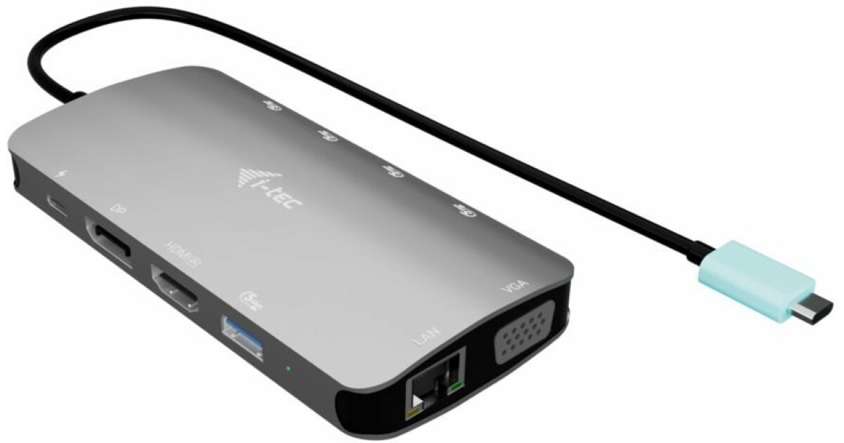 i-tec USB-C Metal Nano 3x Display DP HDMI VGA Docking Station LAN Power ...