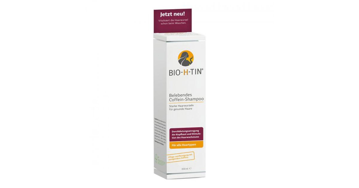 Sampon, Bio-H-Tin, cu Cofeina, Stimuleaza Cresterea Parului, 200ml ...