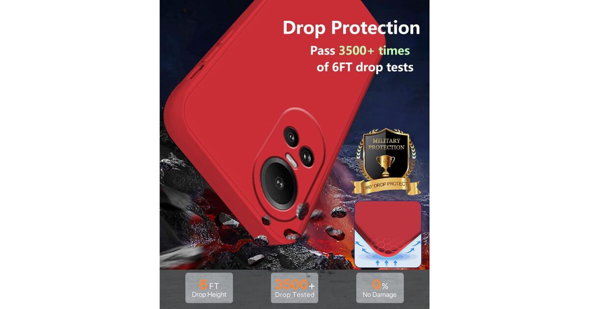 Védőtok, Daemi, az Oppo Reno 10 5G-hez, folyékony szilikonból ...