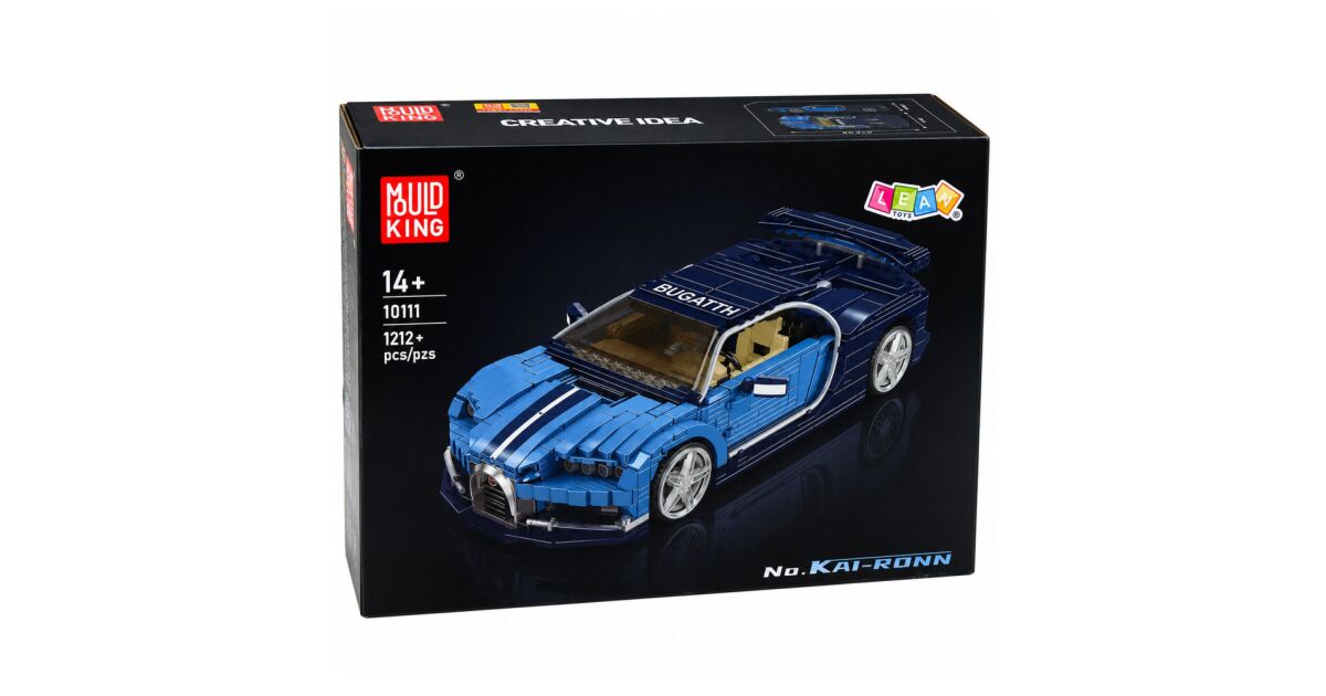 Építőkockák Bugatth Sportautó Kék 1212 db. | Pepita.hu