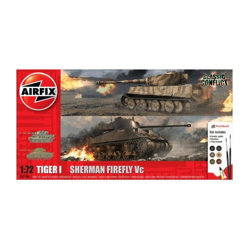 Airfix A50186 Classic Conflict Tiger I és Sherman Firefly készlet ...