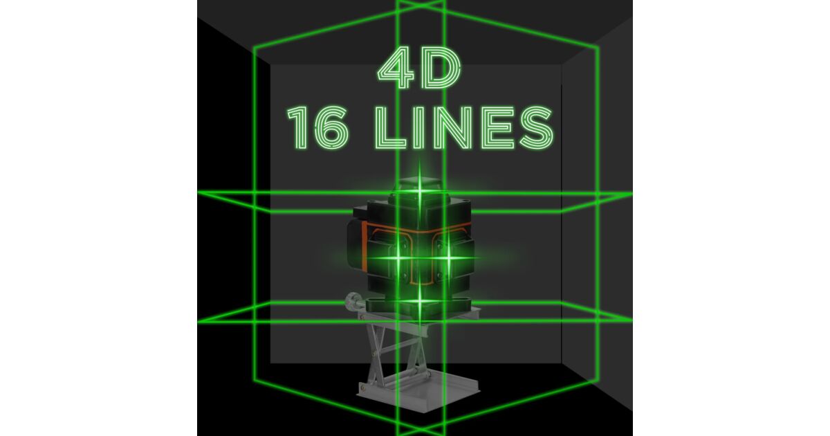 Nivelă laser 4D, 16 linii, precizie 360 de grade, funcție de ...