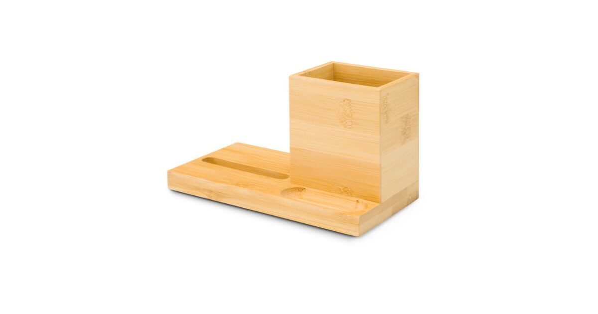 Organizator birou Rominox Desk, bambus, suport telefon, compartimente ...
