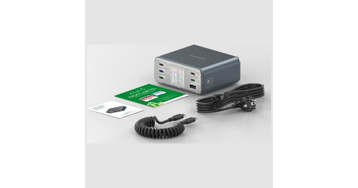 4smarts Desk Charger Lucid GaN DIY 360W 5xUSB-C 1xUSB-A töltőállomás ...