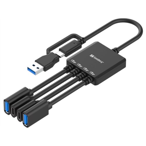 Sandberg splitter USB-C/A la 2A+2C 136-81 | Pepita.com