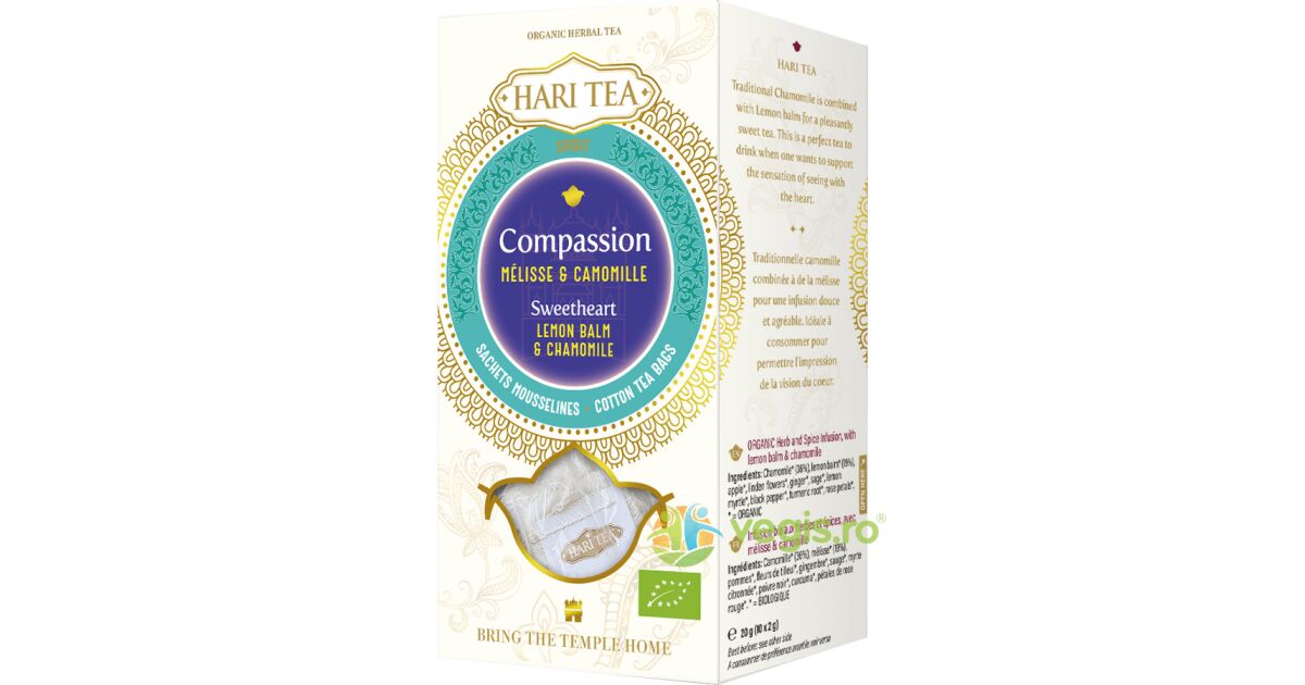 Ceai de Tei, Musetel si Roinita Compassion Ecologic/Bio 10dz | Pepita.com