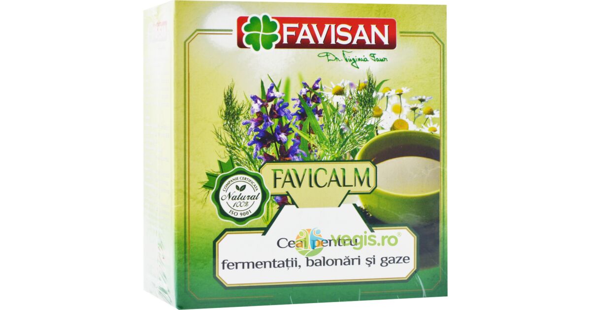 Ceai pentru Fermentatii, Balonari si Gaze Favicalm 50g | Pepita.com