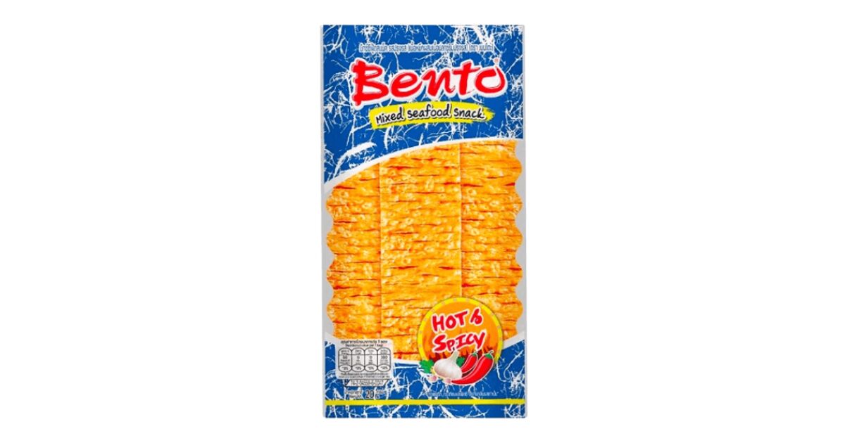 Bento Hot Spicy Blue Getrockneter Tintenfisch-Snack 20g Thai scharfer ...