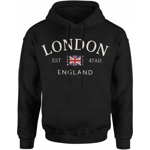 BLUZA LONDON MĘSKA LONDYN ANGLIA WIELKA BRYTANIA MODNA COLLEGE UK NAPIS ...