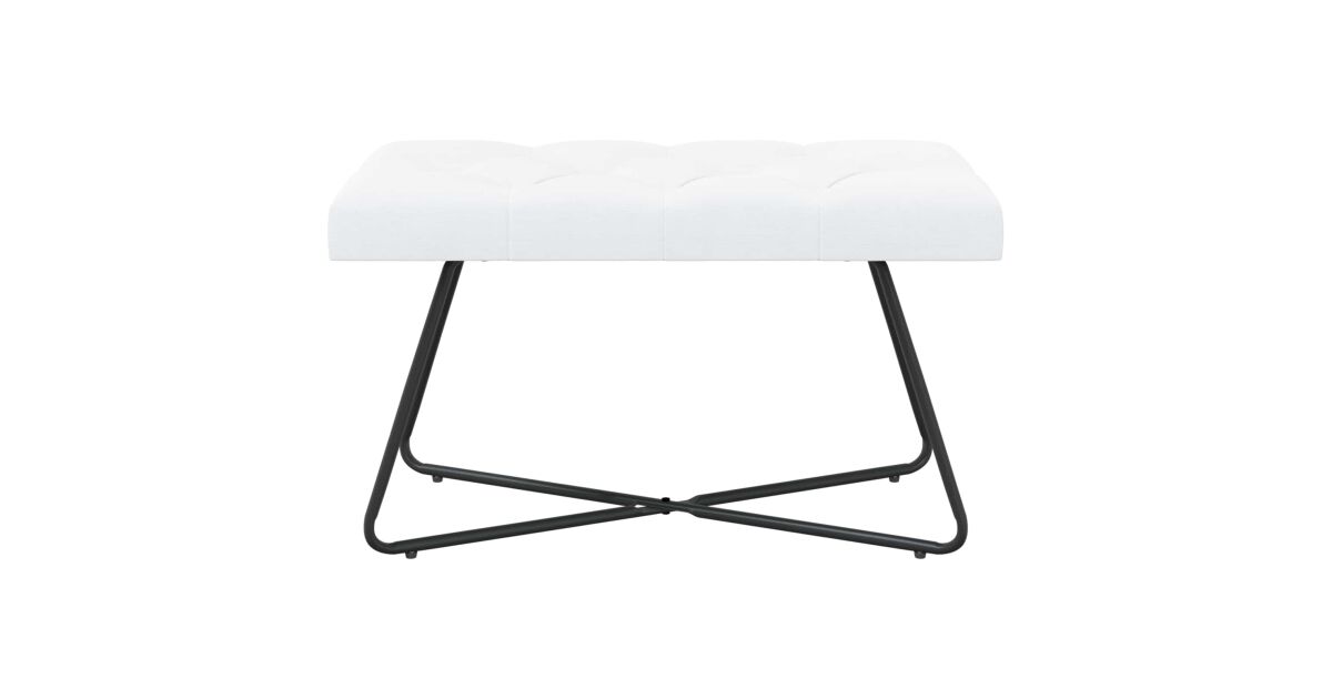 vidaXL Gombos varrású pad Fehér 80 x 40 x 46 cm Szövet | Pepita.hu