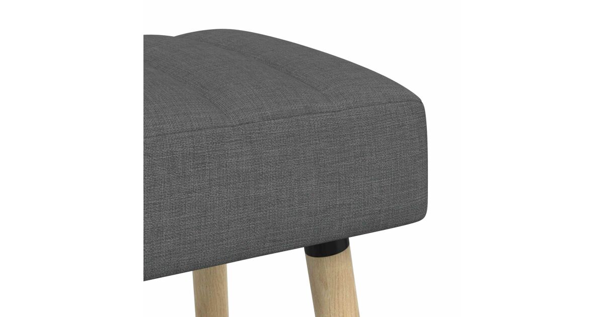 vidaXL Csatorna-parnás pad Sötétszürke 80 x 40 x 46 cm Szövet | Pepita.hu