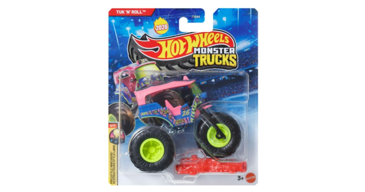 Hot Wheels Monster Trucks: Tuk ’N’ Roll monster kisautó 1/64 – Mattel ...