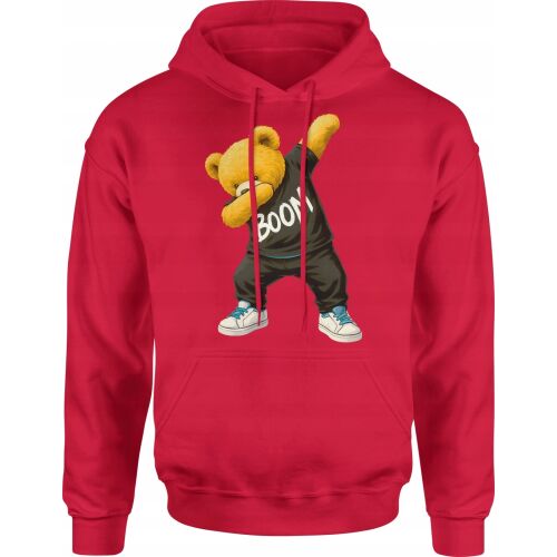 BLUZA Z MISIEM MĘSKA NADRUK MIŚ DAB BOOM TEDDY BEAR MODNA ŚMIESZNA MEME ...